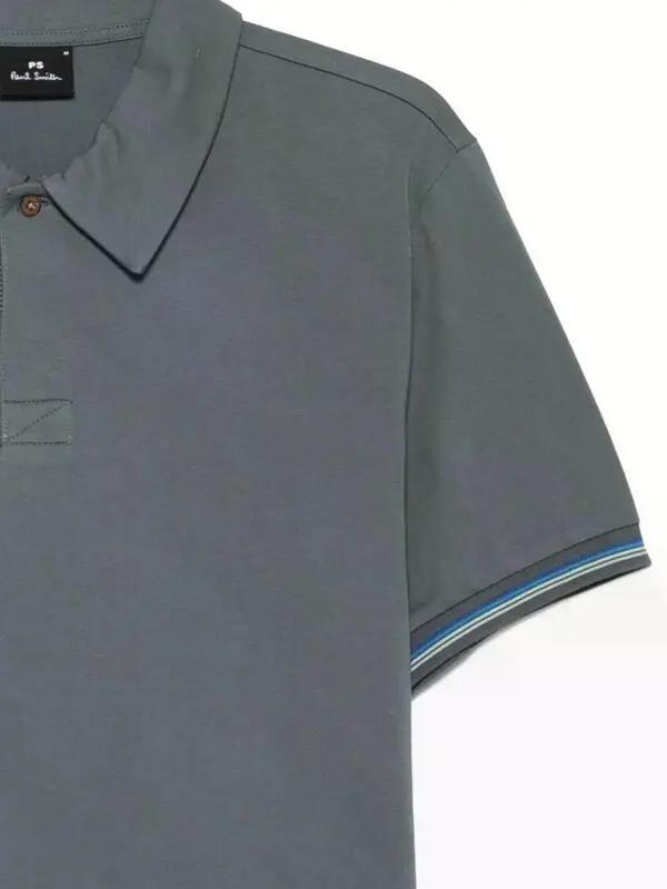 Paul Smith Striped-detail Polo Shirt - Blue