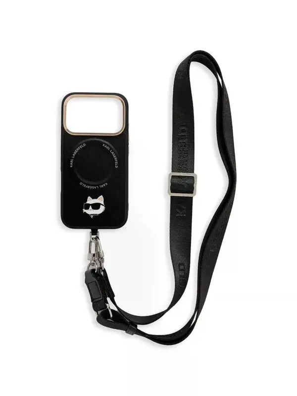 Karl Lagerfeld Cat-charm Iphone 17 Pro Phone Case - Black