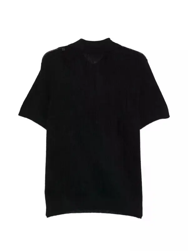 Barena Venezia Ribbed Polo Shirt - Black
