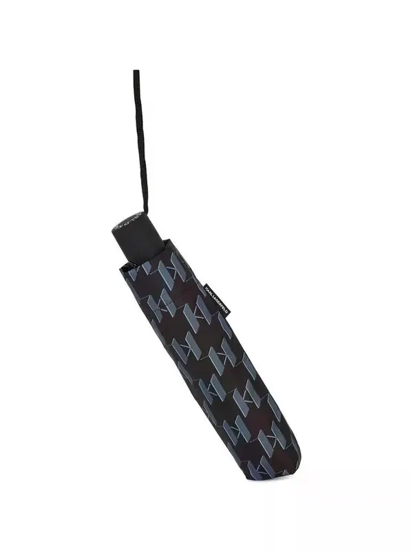 Karl Lagerfeld Monogram-pattern Umbrella - Black