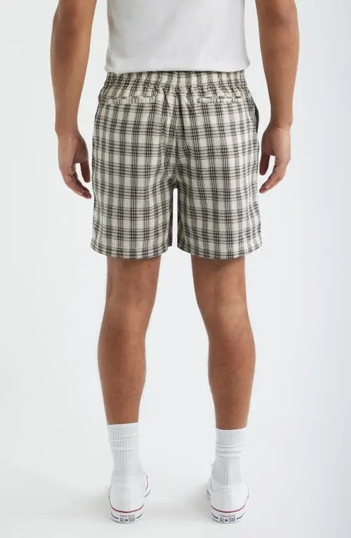 925 ORIGINALS Plaid Elastic Waist Shorts