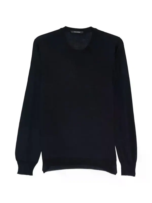 Tagliatore Crew Neck Knitted Top - Blue