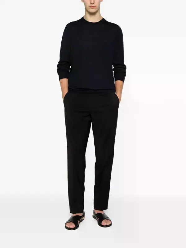 Tagliatore Crew Neck Knitted Top - Blue