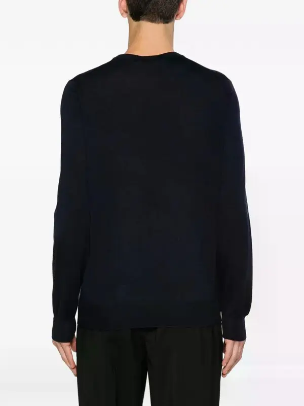 Tagliatore Crew Neck Knitted Top - Blue