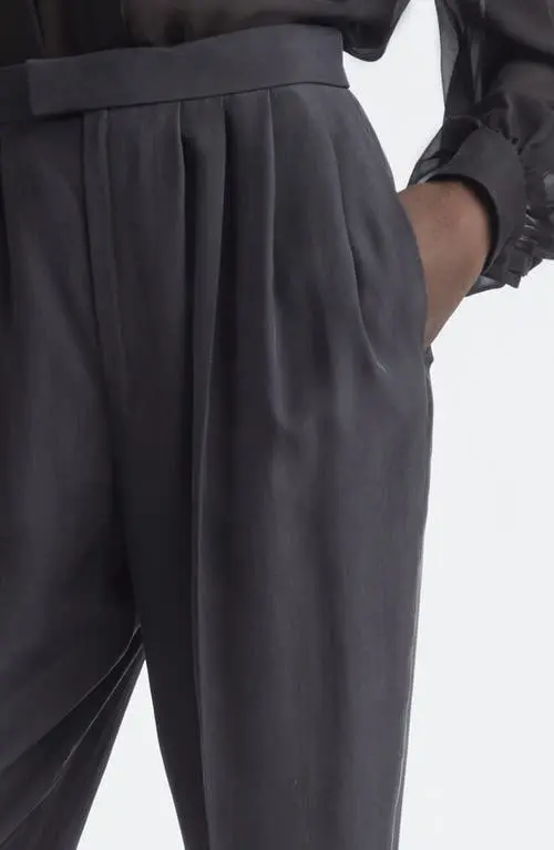 Saint Laurent Tailored Silk Straight Leg Pants