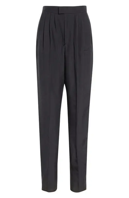 Saint Laurent Tailored Silk Straight Leg Pants
