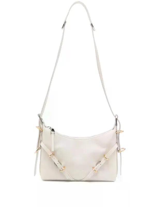 Givenchy Logo-print Leather Crossbody Bag - Neutrals