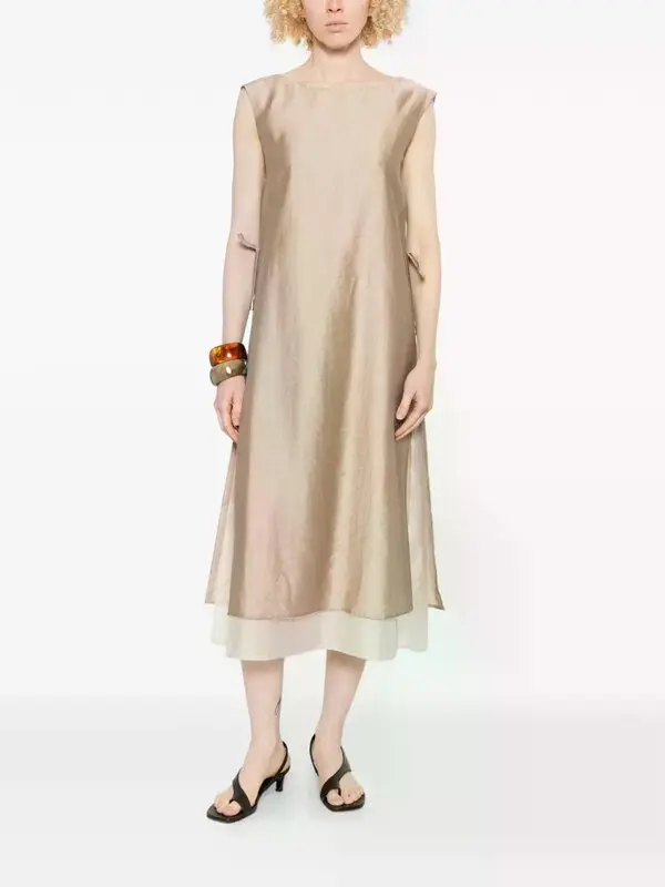 Peserico Sleeveless Midi Dress - Neutrals