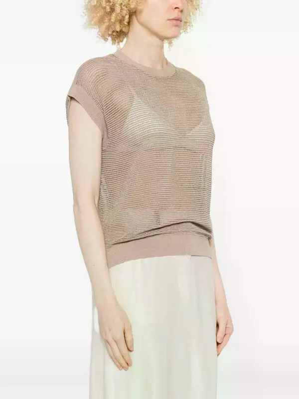 Peserico Open-knit Sleeveless Top