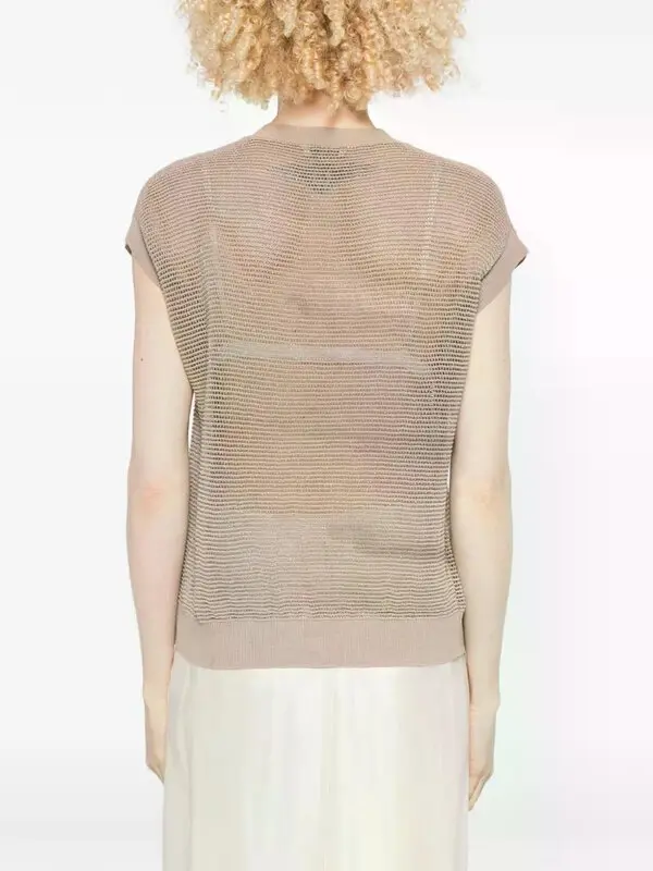Peserico Open-knit Sleeveless Top