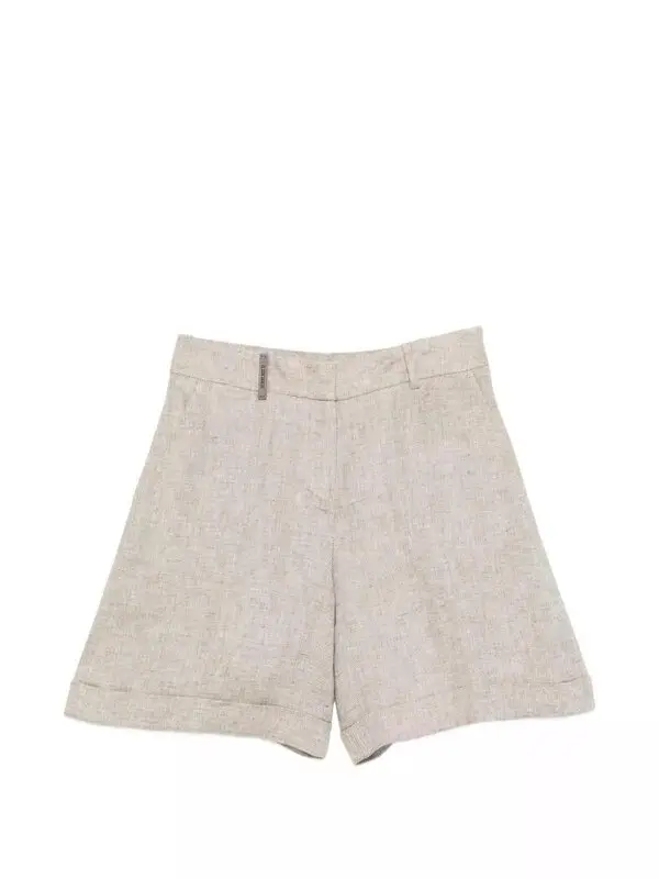Peserico Concealed-fastening Shorts - Brown