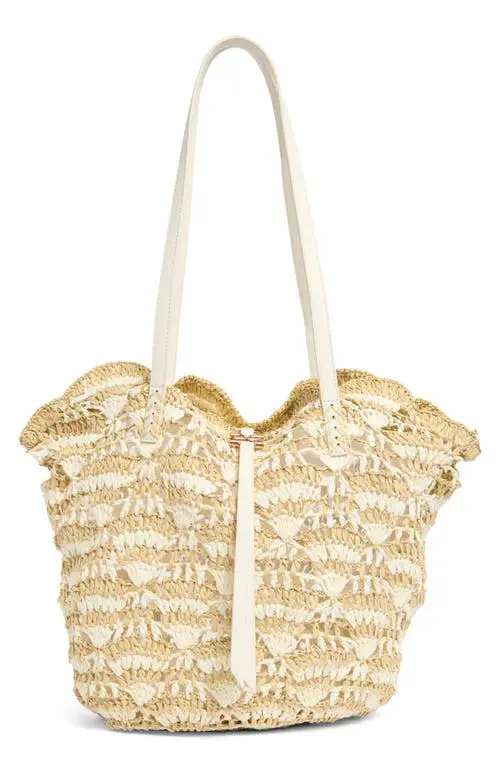 Sam Edelman Laylah Raffia Tote - Ivory