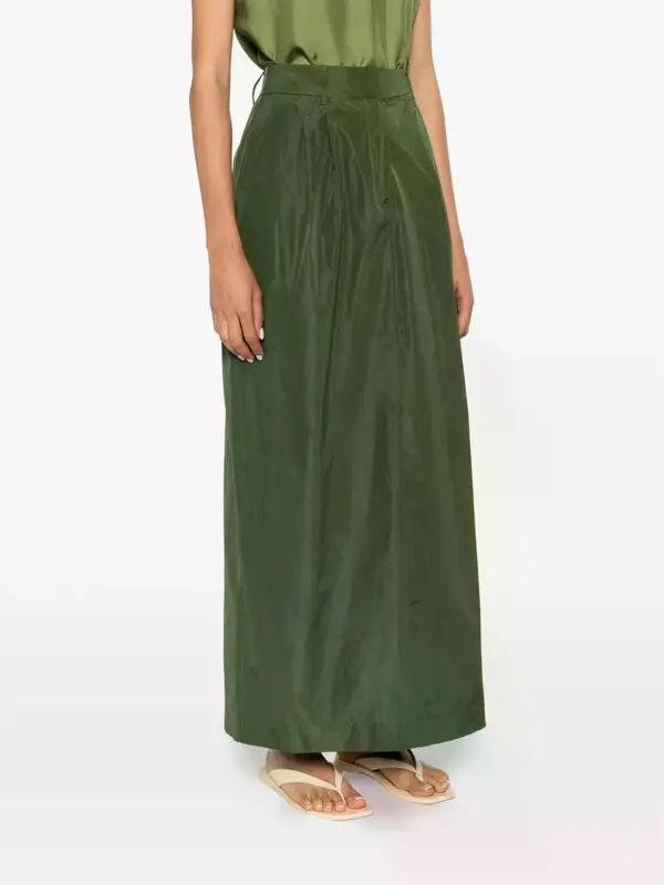 CO.GO Pleated Maxi Skirt - Green