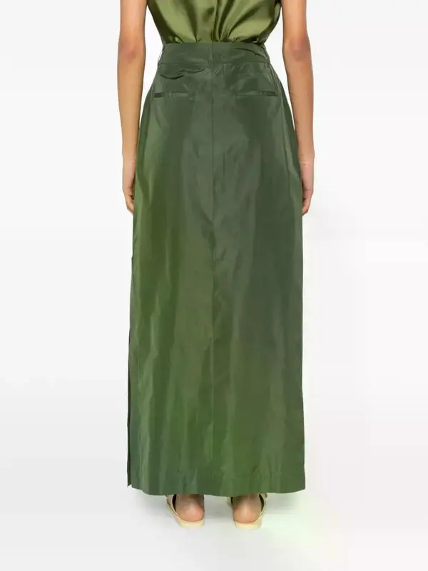 CO.GO Pleated Maxi Skirt - Green