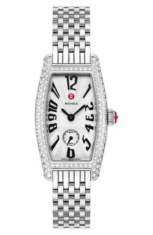 Michele Special Edition Diamond Coquette Stainless Steel Watch - Silver