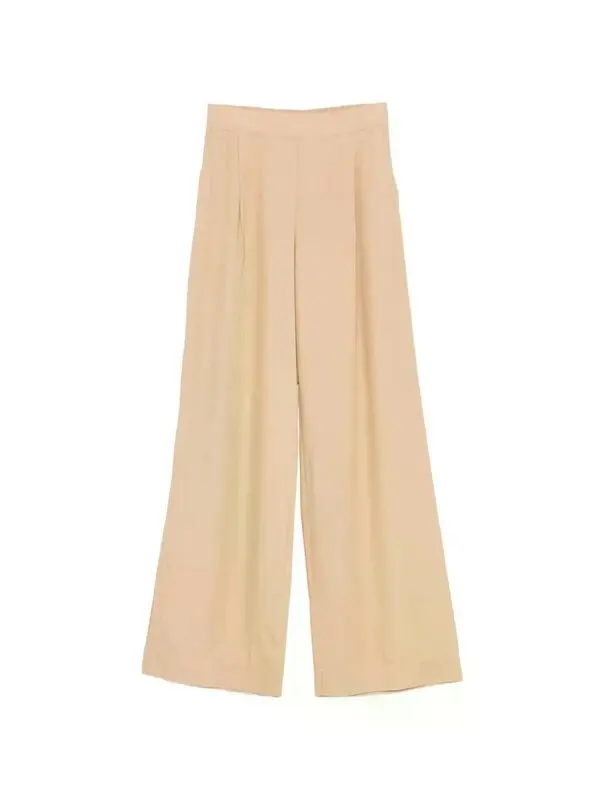 Dixie Pleated Wide-leg Trousers - Neutrals