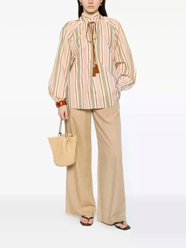 Dixie Pleated Wide-leg Trousers - Neutrals