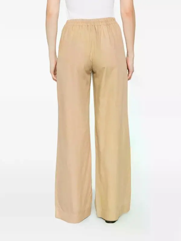Dixie Pleated Wide-leg Trousers - Neutrals