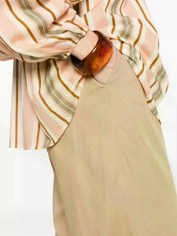 Dixie Pleated Wide-leg Trousers - Neutrals