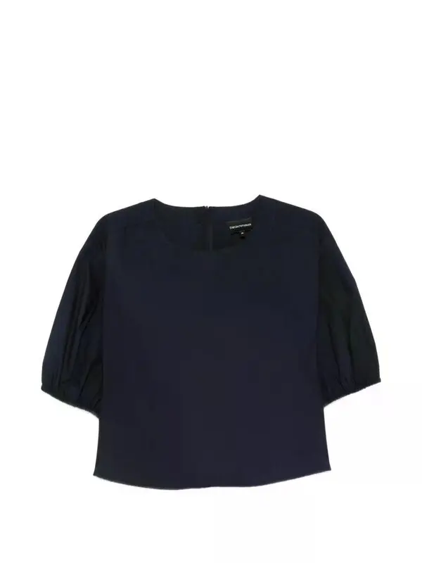 Emporio Armani Puff-sleeve Blouse - Blue