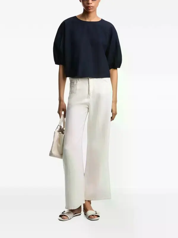 Emporio Armani Puff-sleeve Blouse - Blue