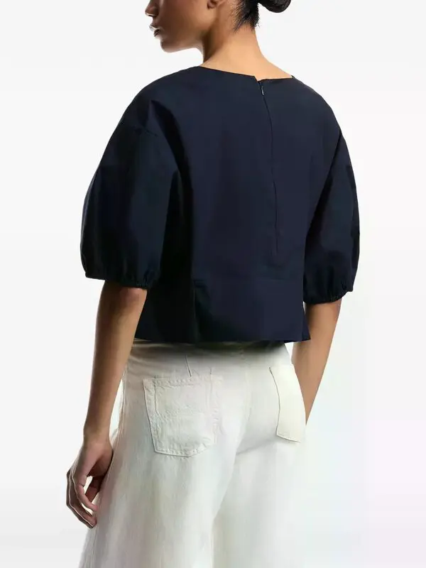 Emporio Armani Puff-sleeve Blouse - Blue