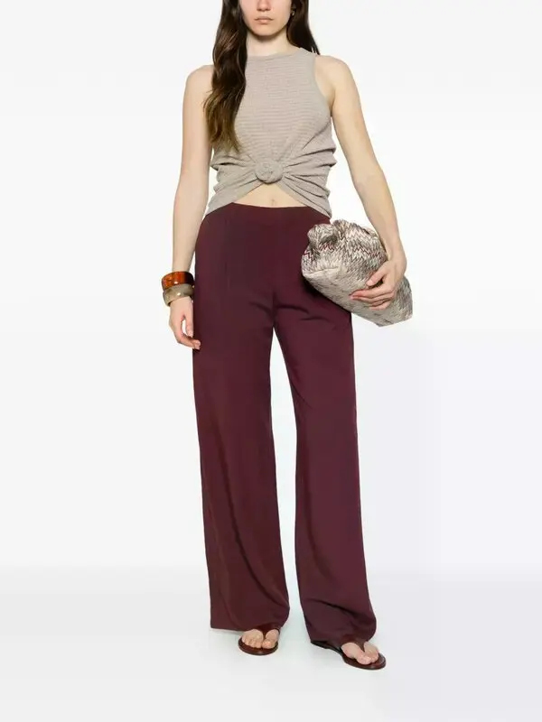Dixie Pleated Wide-leg Trousers - Purple