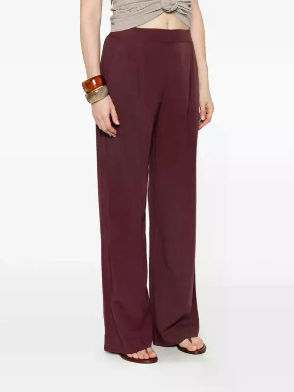 Dixie Pleated Wide-leg Trousers - Purple