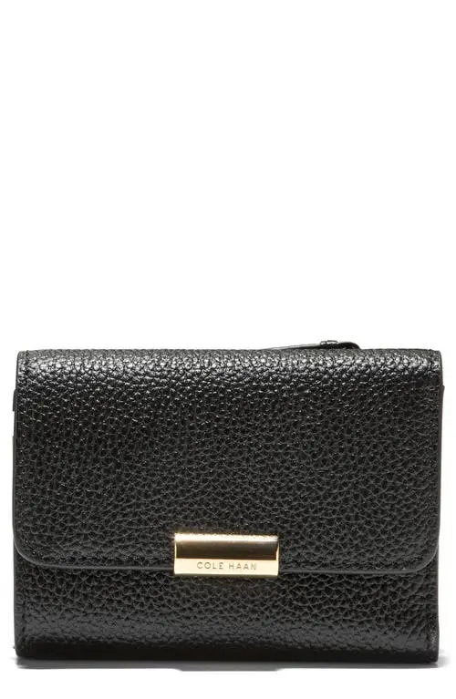 Cole Haan Rachel Compact Leather Trifold Wallet - Black