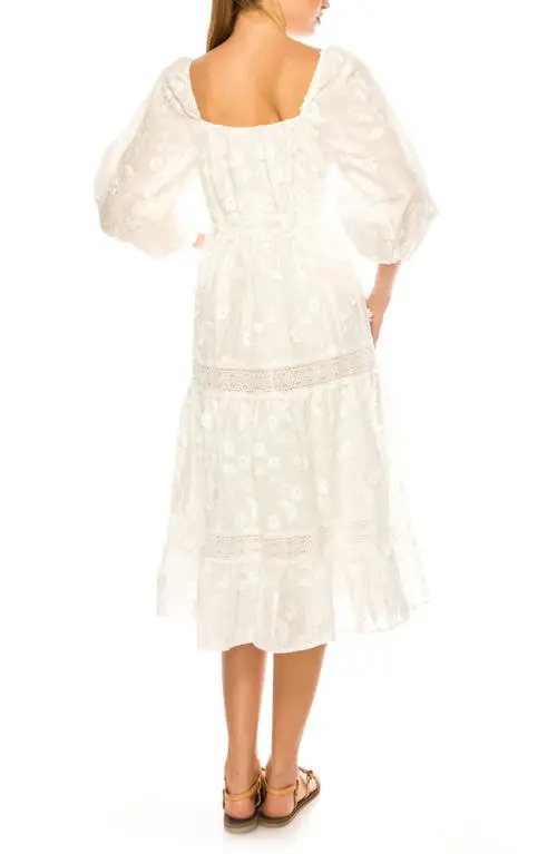 A COLLECTIVE STORY Floral Embroidered Cotton Midi Dress