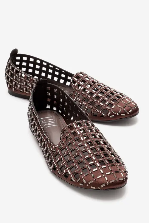PROLOGUE SHOES Silva Ballet Flat - Brown