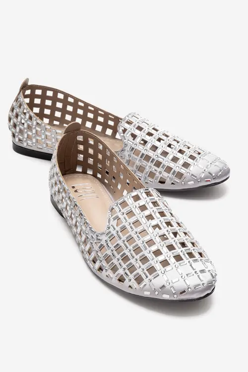 PROLOGUE SHOES Silva Ballet Flat - Silver