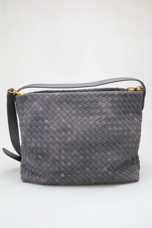 PROLOGUE SHOES Celauna Woven Shoulder Bag - Grey