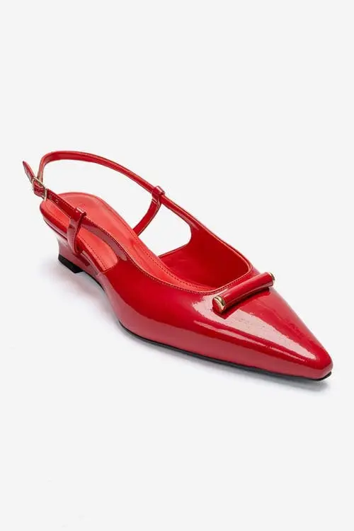 PROLOGUE SHOES Vhea Slingback Pump - Red Patent
