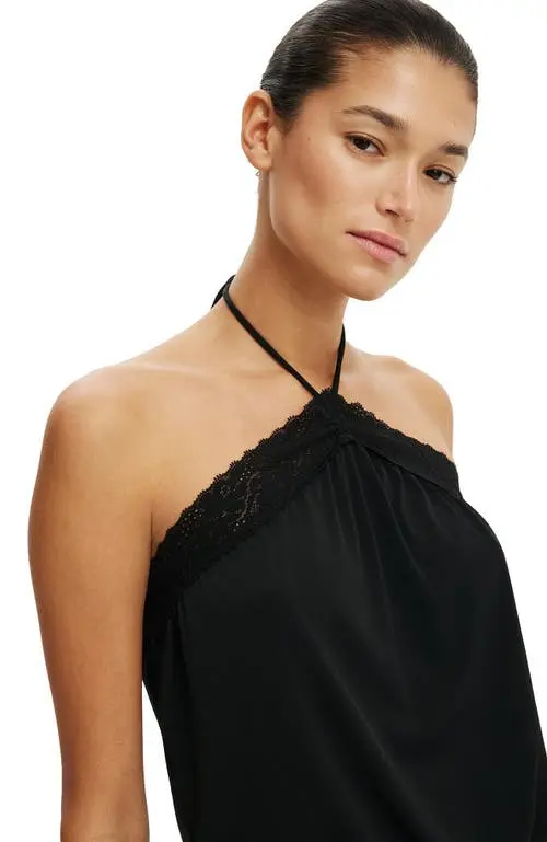 COTTON ON Chloe Halter Mini Dress - Black