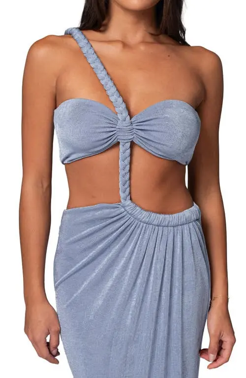 JLUXLABEL One Shoulder Maxi Dress - Blue