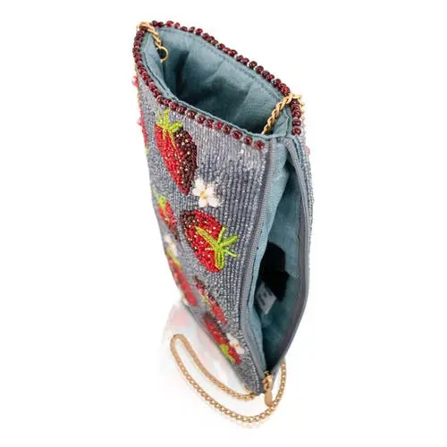 MARY FRANCES ACCESSORIES Strawberry Jam Crossbody Phone Bag