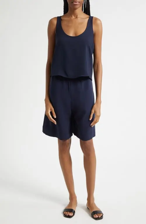 LESET Ari Scoop Crop Tank - Midnight