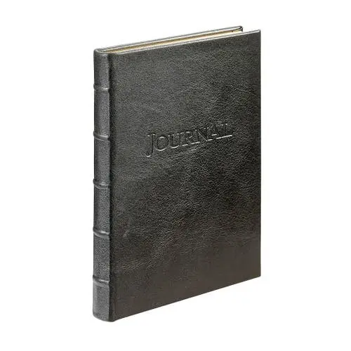 GRAPHIC IMAGE 9" Leather Hardcover Journal - Oynx