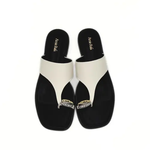 AMIE RAFA Cece Thong Sandals - Bone