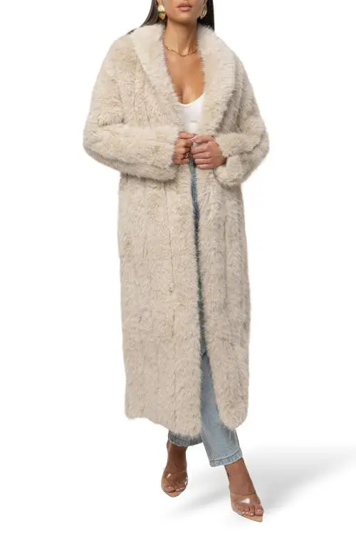 JLUXLABEL Manhattan Faux Fur Overcoat