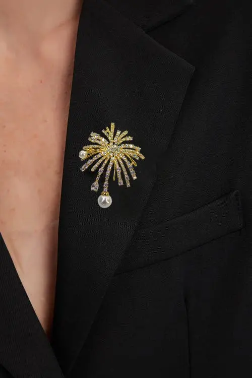 CLASSICHARMS Pavé Firework Brooch Pendant