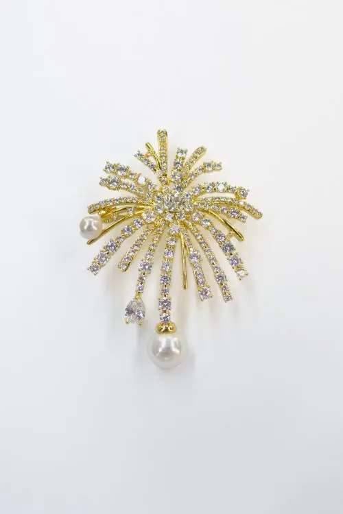 CLASSICHARMS Pavé Firework Brooch Pendant