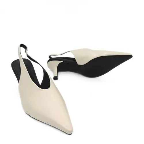 AMIE RAFA Alix Slingback Pumps - Bone