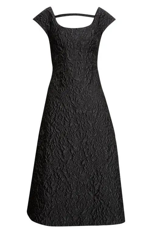 EMILIA WICKSTEAD Pesca Embossed Cloqué Cocktail Dress