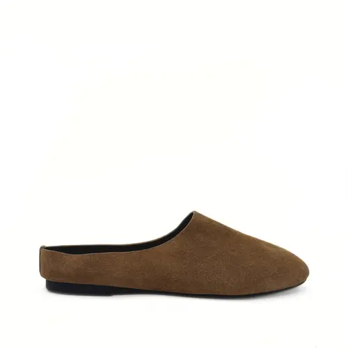 AMIE RAFA Blade Suede Mules - Taupe