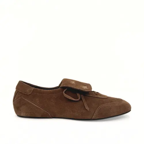 AMIE RAFA Chelley Suede Sneakers - Taupe