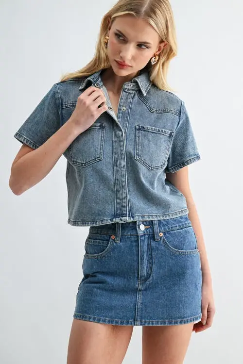 JEMINA DENIM The Muse Mini-shirt