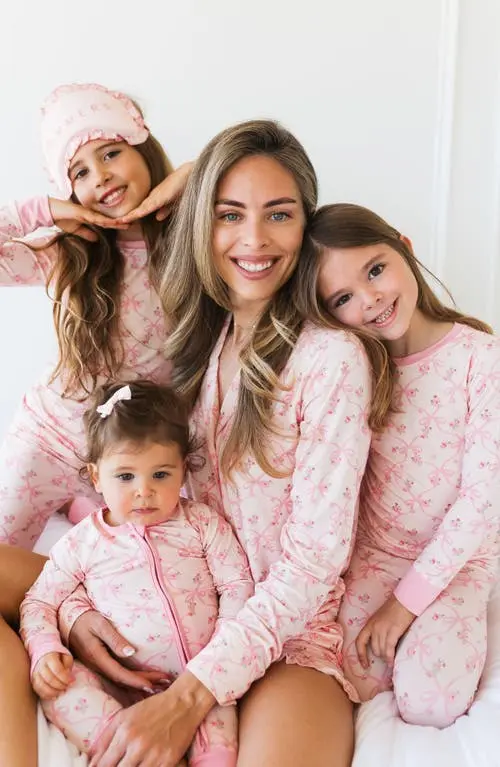 IN MY JAMMERS Rosie Bow Long Sleeve Short Set Sleepwear