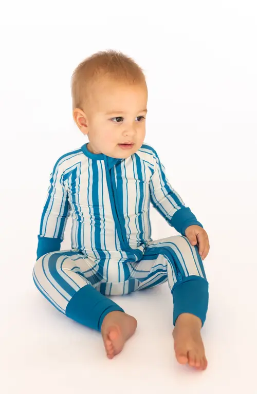 IN MY JAMMERS Milo Zipper Romper - Milo Stripe